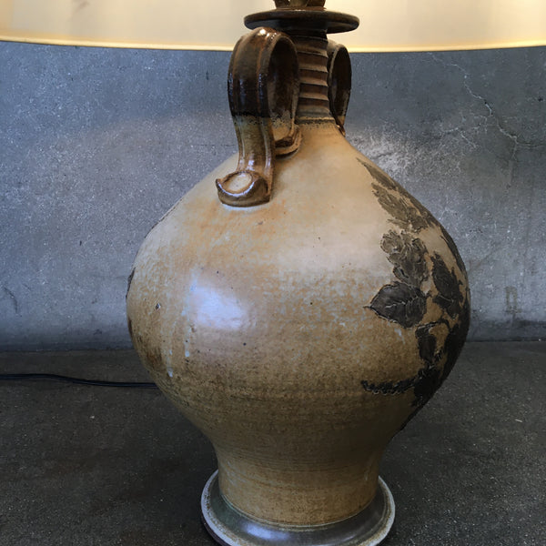 Pottery Lamp With Shade