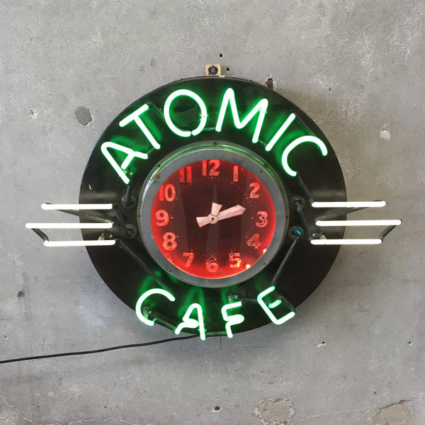 Atomic Cafe Neon Clock