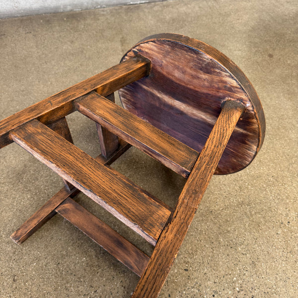 Antique Rustic Low Stool