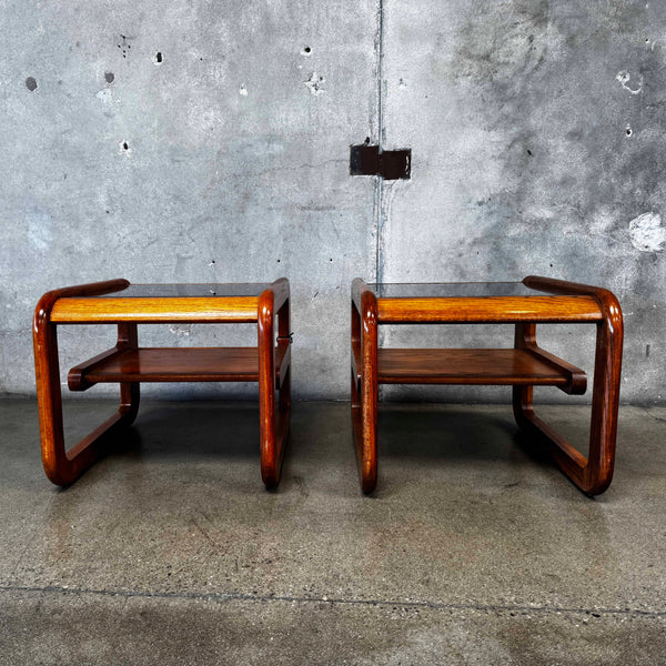 Pair of Vintage Post Modern Mersman "Bellaire" Side Tables