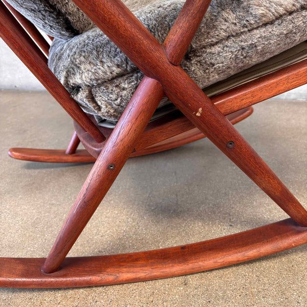 Vintage Mid Century Modern Danish Rocking Chair By Frank Reenskaeg