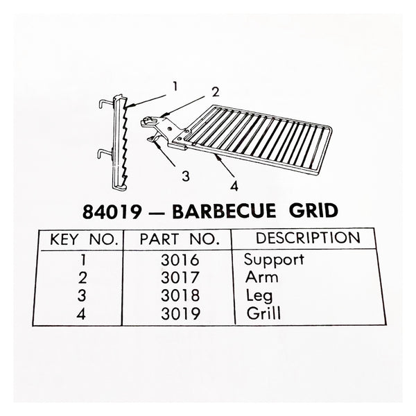 Vintage Mid Century Modern "BBQ Grid" For Preway Fireplaces