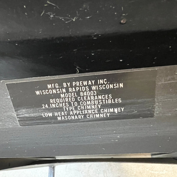 Vintage Mid Century Modern White Enamel Preway Fireplace | Urban Americana