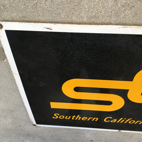 Vintage Porcelain 1960s Southern California Edison Co. Sign